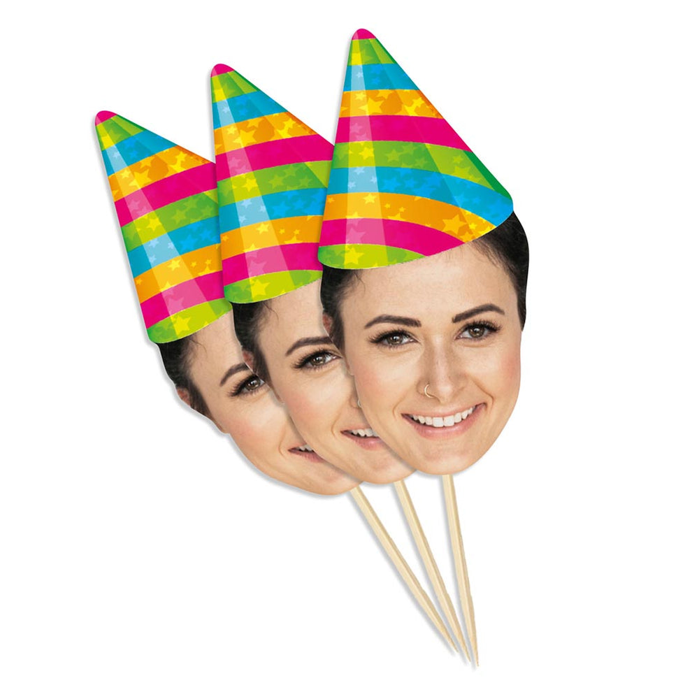 Party Hat Personalised Cake Toppers | Printed Little Things