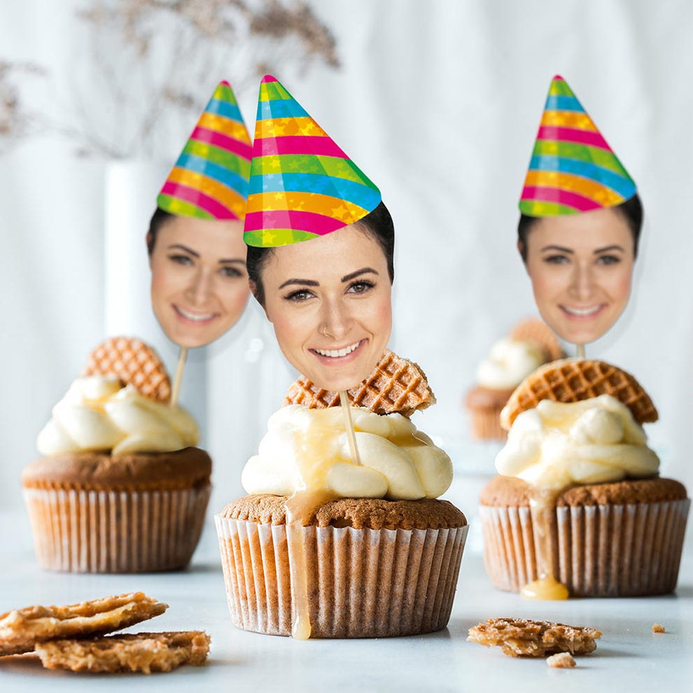 Party Hat Personalised Cake Toppers | Printed Little Things