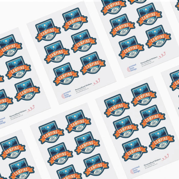 Custom Shaped Logo Sticker Sheets | Printed Little Things