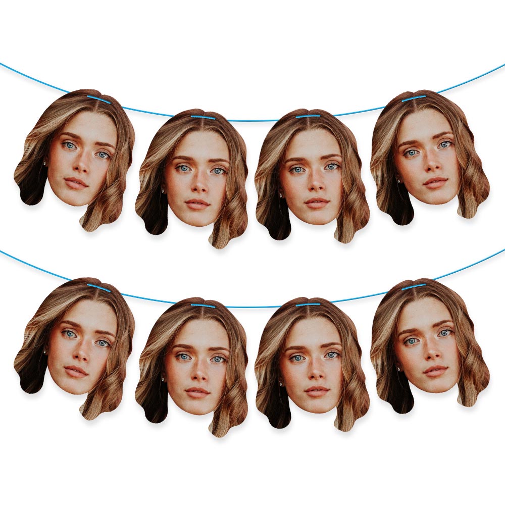 Personalised Printed Photo Face Bunting | Printed Little Things