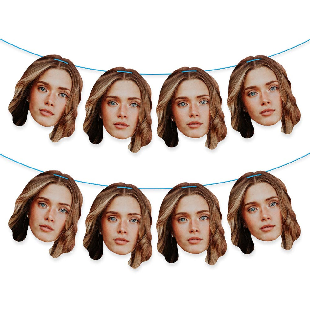 Personalised Printed Photo Face Bunting | Printed Little Things