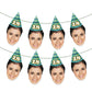 Personalised Printed Photo Birthday Party Hat Face Bunting | Printed ...