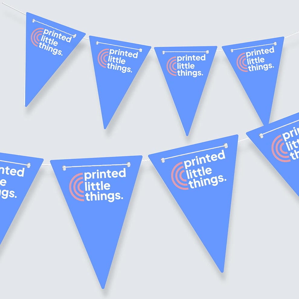 Custom Printed Branded Logo Triangle Bunting | Printed Little Things