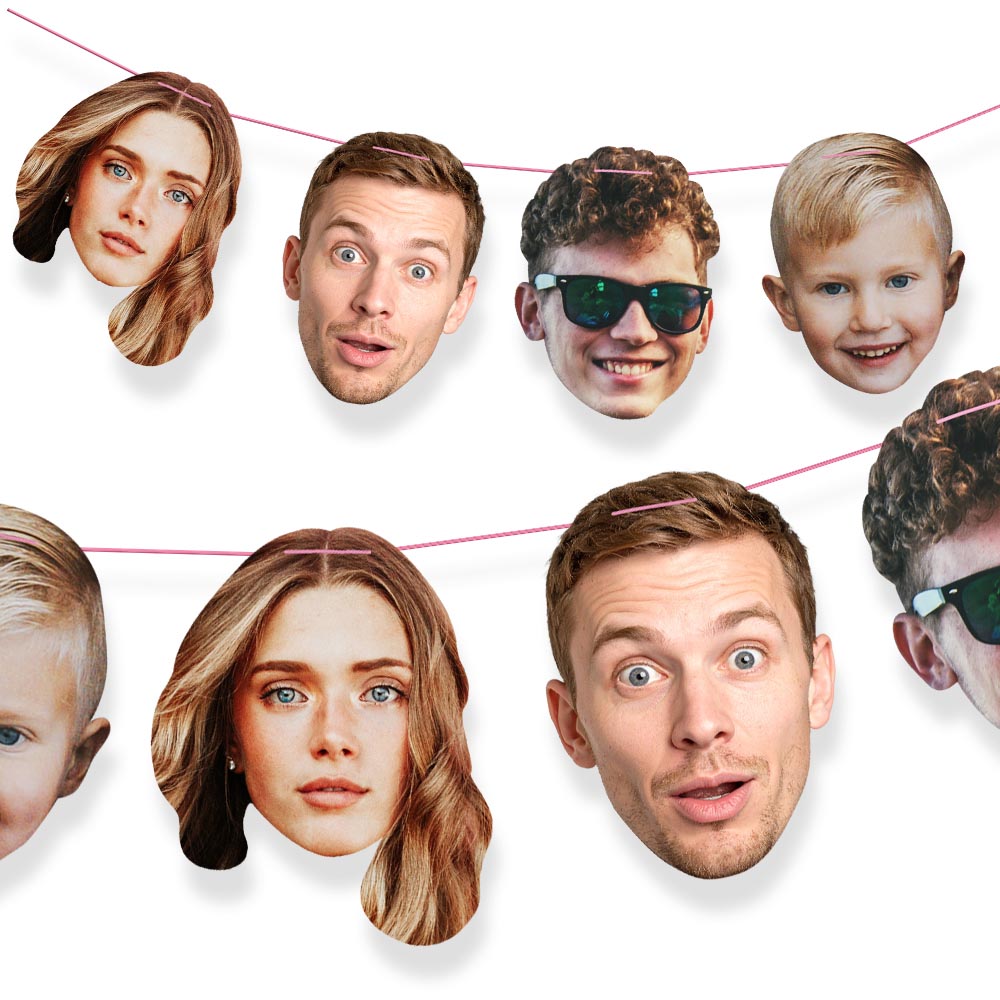 Custom Multiple Faces Bunting | Printed Little Things