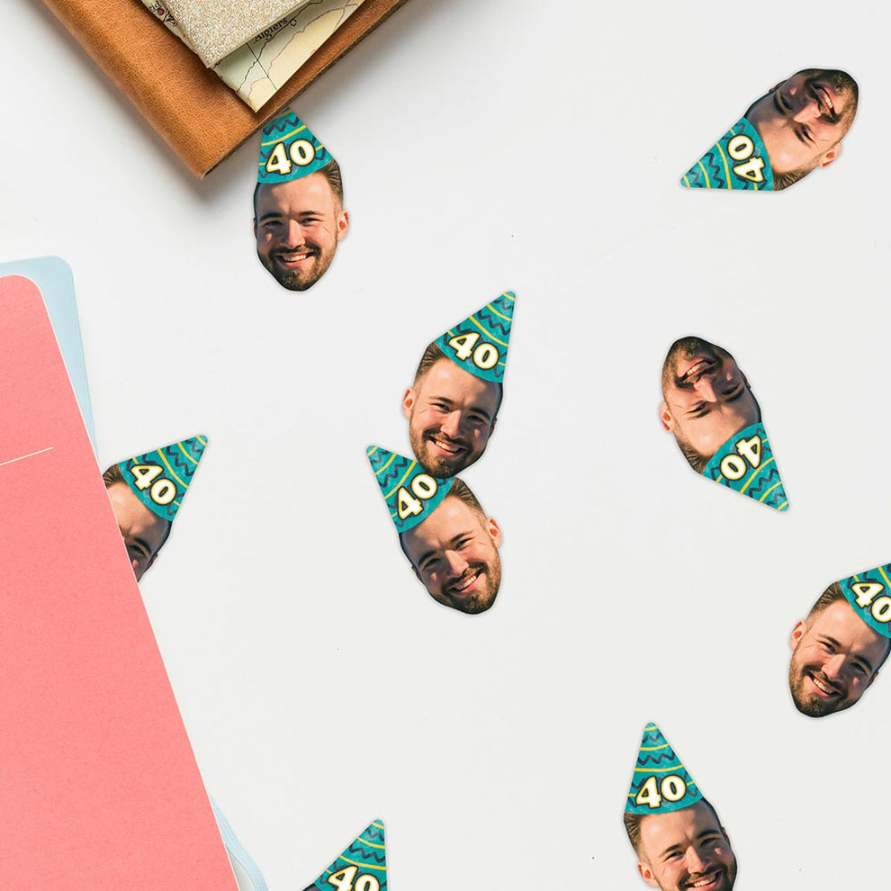 Personalised Birthday Party Hat Face Confetti – Printed Little Things