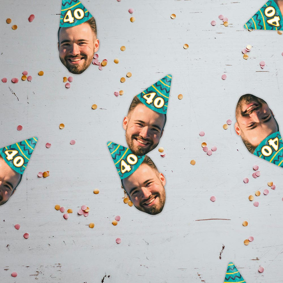 Personalised Birthday Party Hat Face Confetti – Printed Little Things