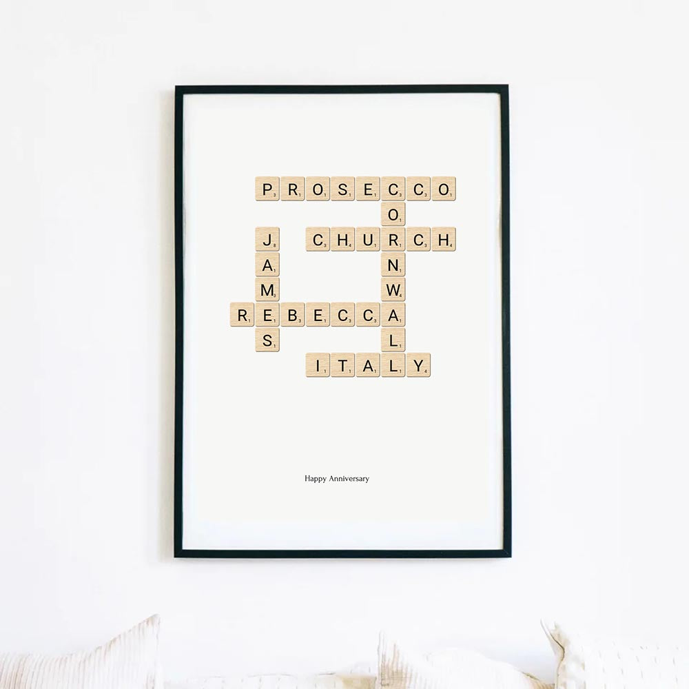 Personalised Word Game Art Print | Printed Little Things