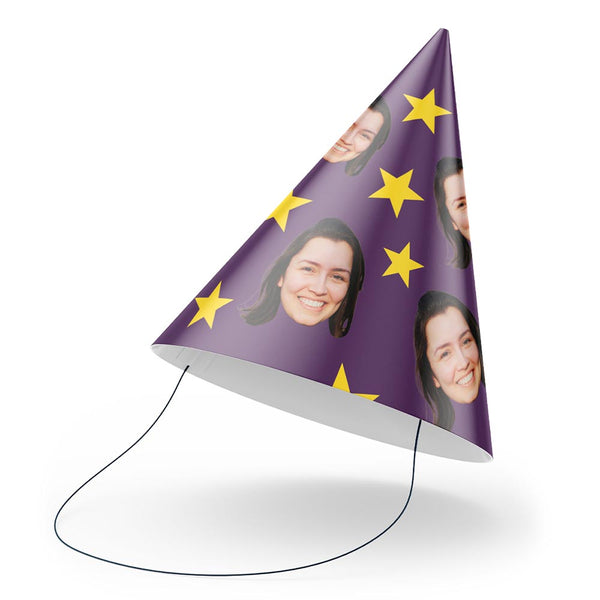 Photo Stars Pattern Party Hats | Printed Little Things