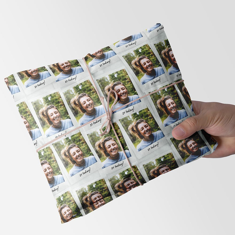 Polaroid Style Custom Wrapping Paper | Printed Little Things