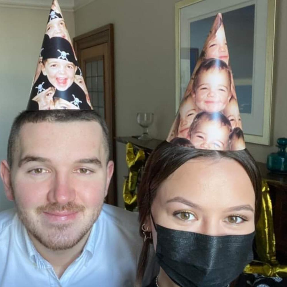 10 Pack of Personalised Photo Faces Party Hats – Printed Little Things